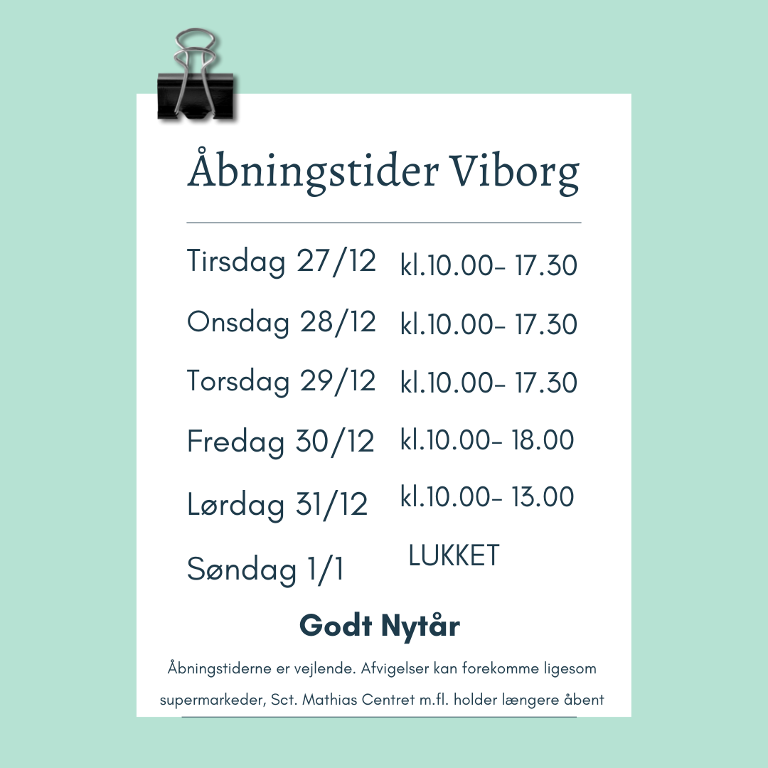 Åbningstider mellem jul og nytår - BEST OF Viborg
